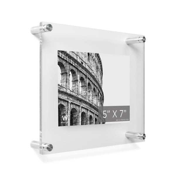 Clear UV Grade Acrylic Floating Double Panel Wall Frame – The Rug District