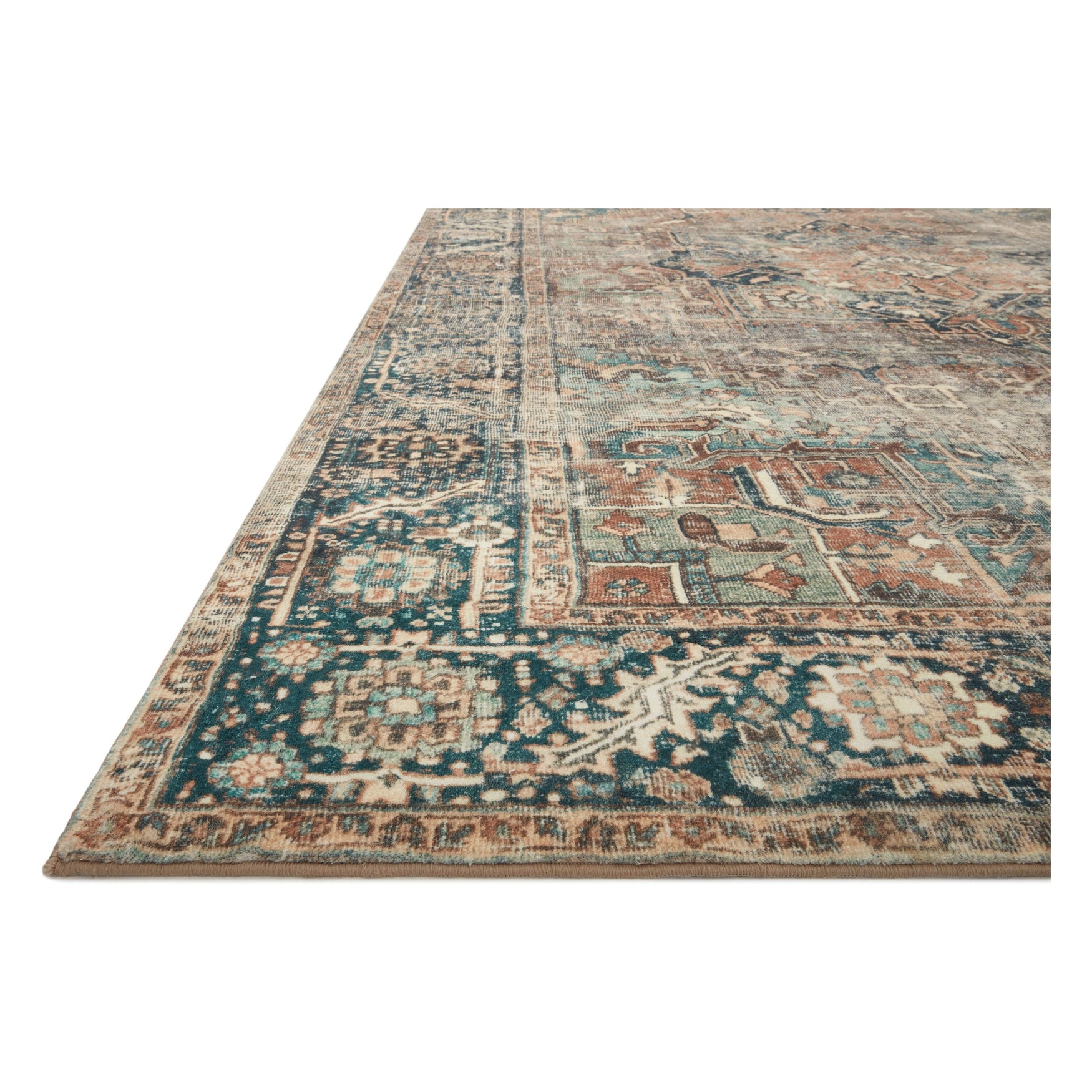 Margot MAT-02 Terracotta / Lagoon – The Rug District