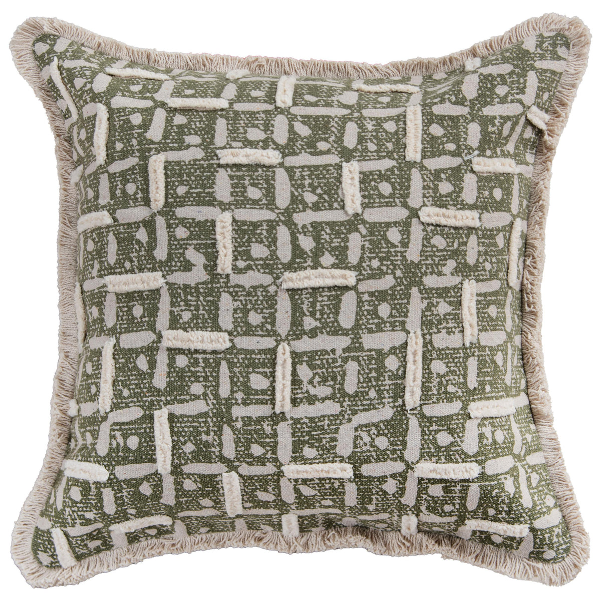 Thayer T27078 Green/Natural Pillow – The Rug District