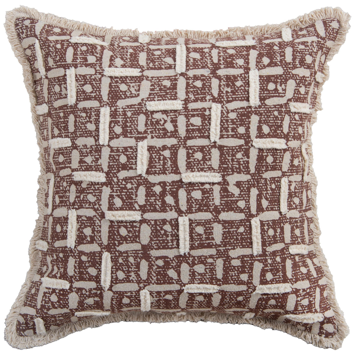 Thayer T27084 Brown/Natural Pillow – The Rug District